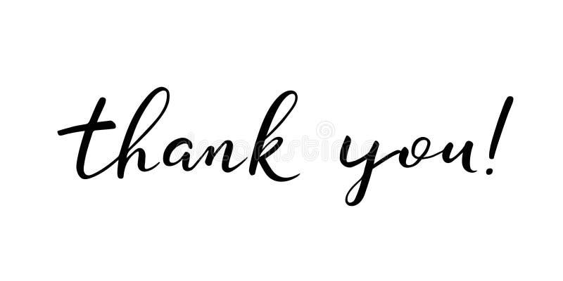 Thank You Lettering. Vector Illustration on White Background Stock ...
