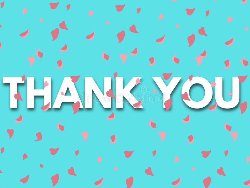 Thank You Letters Words with Blue Color Background Stock Illustration ...