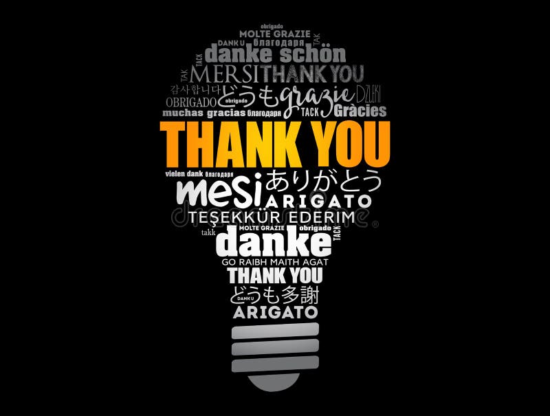 Thank You Light Bulb Word Cloud in Different Languages Stock ... Thank You Light Bulb Word Cloud in Different Languages Stock ...