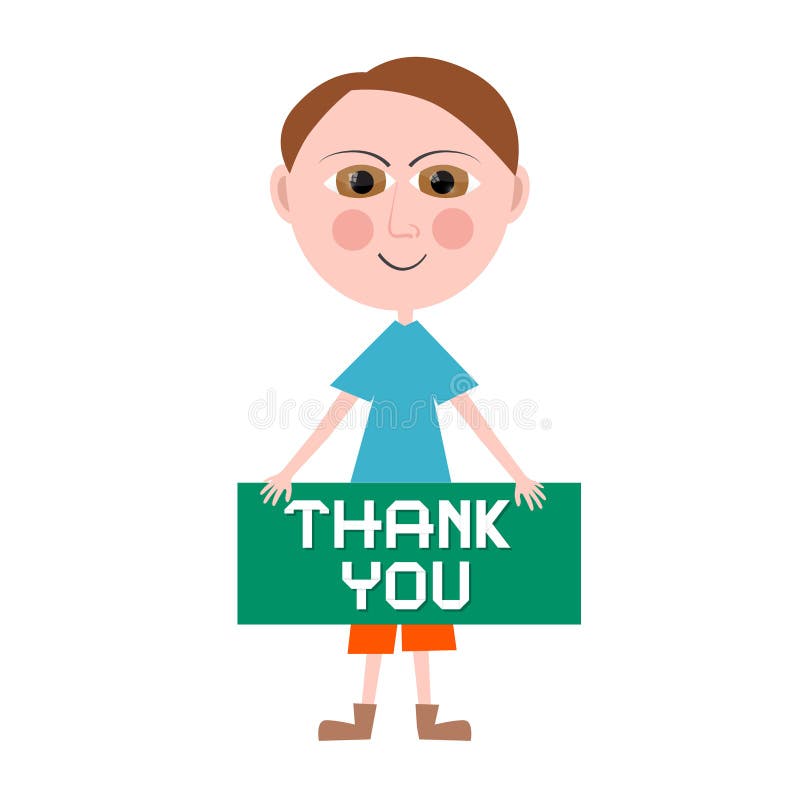 Thank You Man Illustration stock vector. Illustration of letter - 40073139