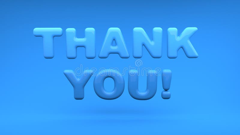 Thank You Message - 3D Render Illustration Stock Illustration ...