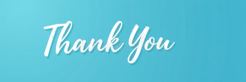 Thank You Message Displayed on a Calming Blue Background with Elegant ...
