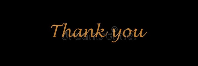 Thank You Message Displayed in Elegant Script Against a Black ...