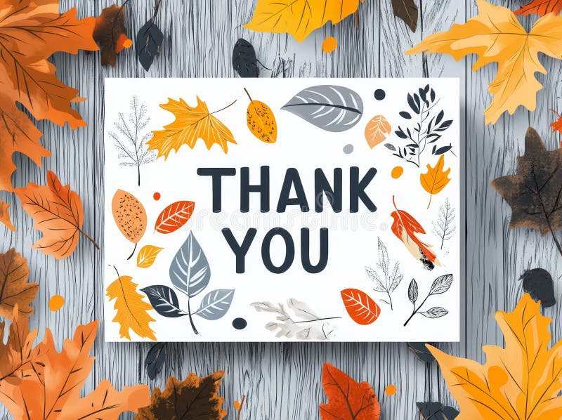 Thank You Message Enclosed in a Beautifully Hand-drawn Botanical Frame ...