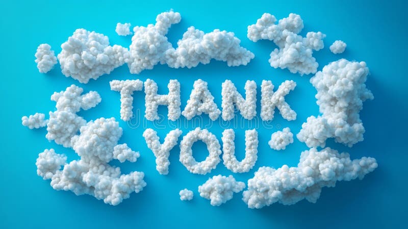 Thank You Message Formed by Realistic Clouds in Blue Sky, Gratitude ...