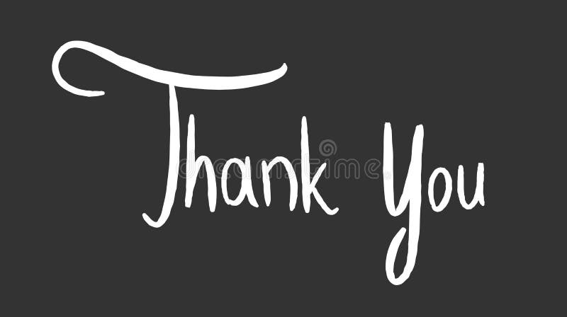 Thank You Message - Handwritten Sign Stock Vector - Illustration of ...