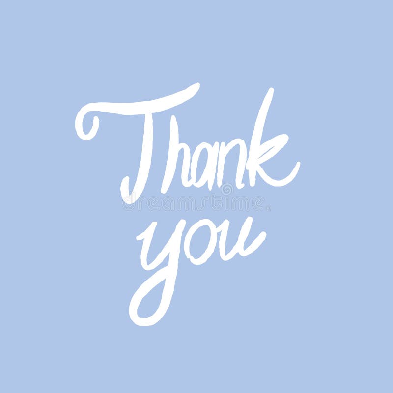 Thank You Message - Handwritten Sign Stock Vector - Illustration of ...