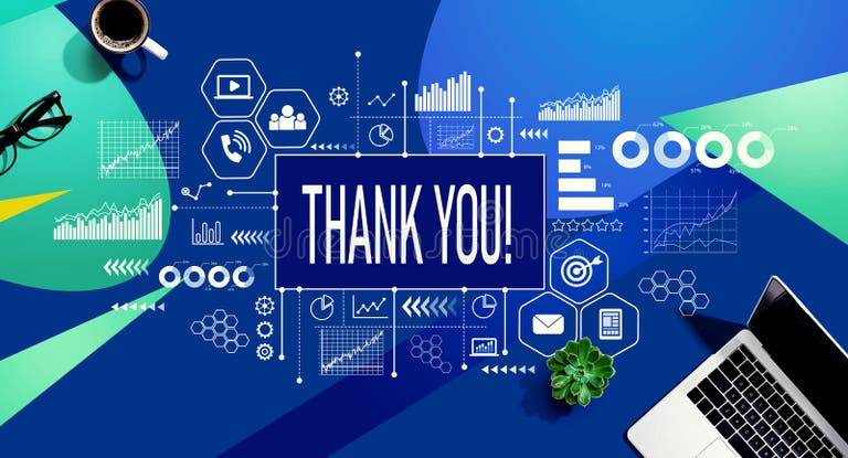 Thank You Message with Laptop Computer Stock Image - Image of digital ...