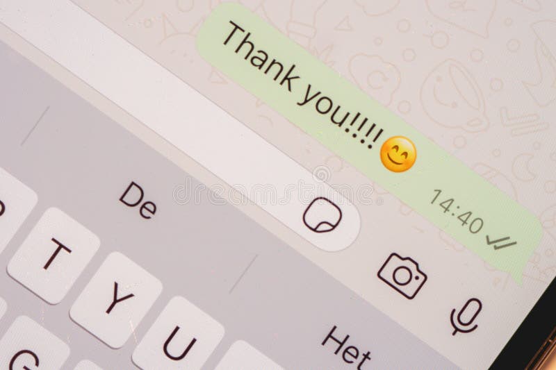A Thank You Message on a Mobile Device Stock Image - Image of thank ...