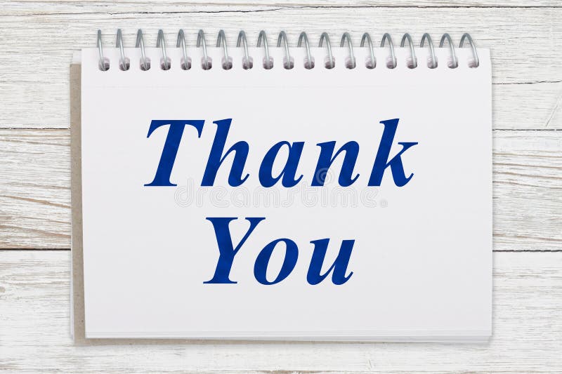 Thank You Message on a Notepad on Weathered Wood Stock Image - Image of ...