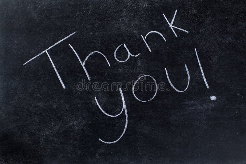 Thank you! message stock photo. Image of chalkboard, sign - 61153684