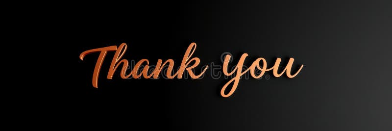 Thank You Message Written in Elegant Script on a Dark Background with a ...