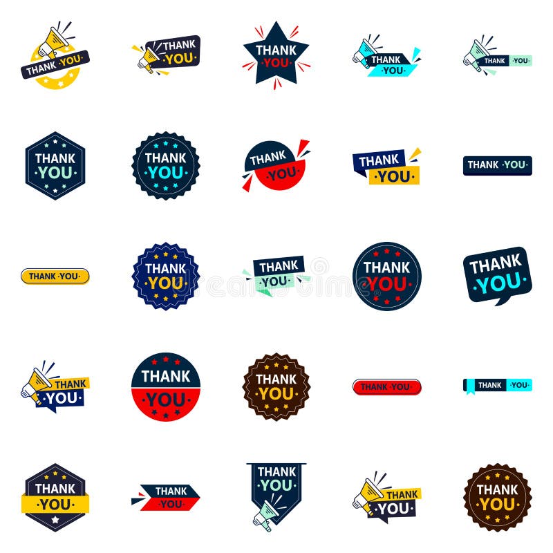 Thank You 25 Modern Vector Designs for a Fresh Take on Gratitude Stock ...