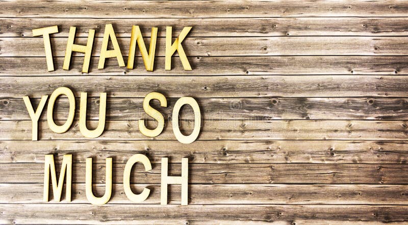 Thank You so Much , Text Made of Wooden Letters Stock Image - Image of ...