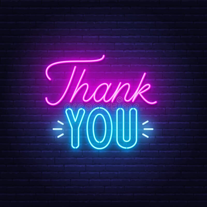 Thank Neon Stock Illustrations – 747 Thank Neon Stock Illustrations ...
