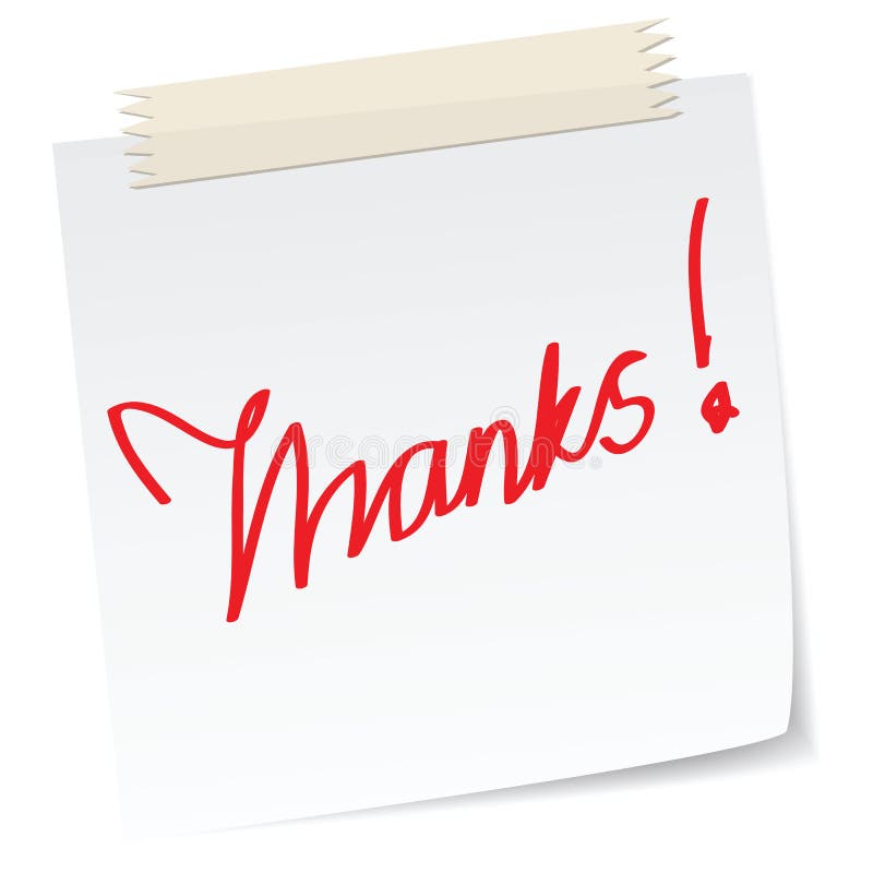 Thank you note stock illustration. Illustration of thank - 21992520