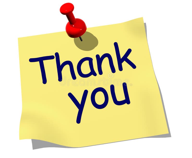 Thanks Thank You Office Note Stock Illustration - Illustration of ...