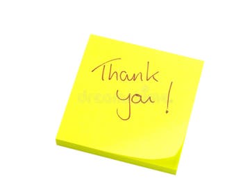 Thank you note stock image. Image of gift, thank, postit - 58213