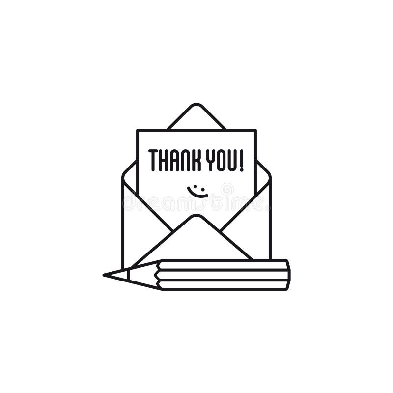 Thanks Note Envelope Stock Illustrations – 111 Thanks Note Envelope ...