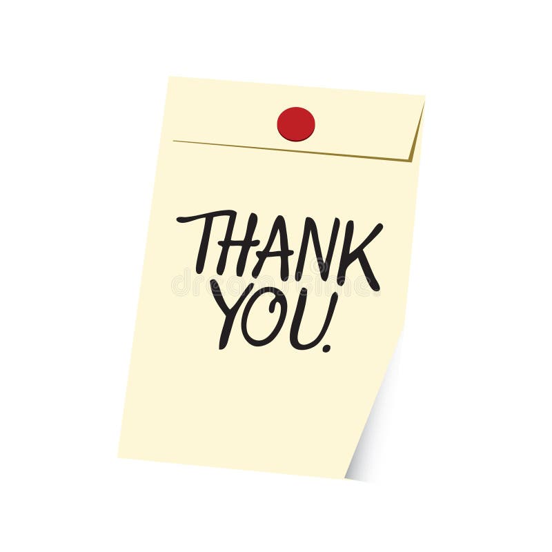 Thank you note stock illustration. Illustration of present - 351853616