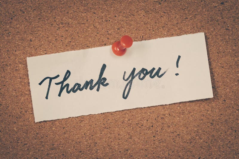 Thank you stock image. Image of memo, sign, word, cork - 55537439