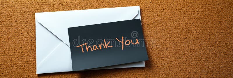 Thank You Note Placed on a Neutral Background for Appreciation and ...
