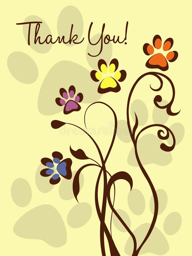 Thank You Paw Stock Illustrations – 69 Thank You Paw Stock ...