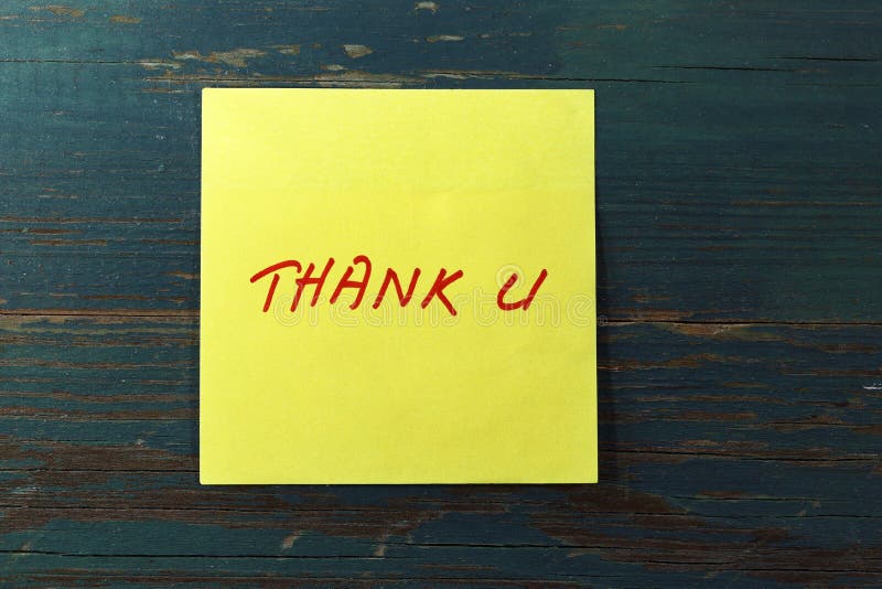 Thank you on post it note stock image. Image of message - 68961249