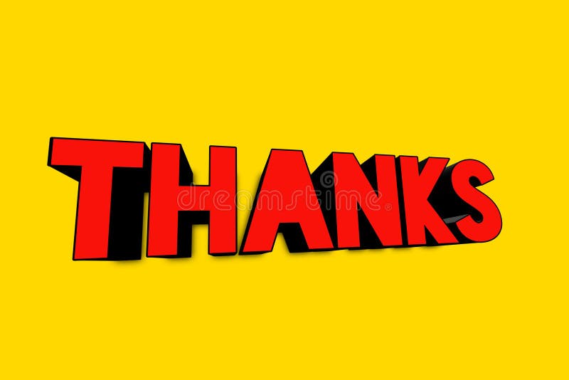 Thank You Poster with Spectrum with Yellow Background . Modern Text 3D ...