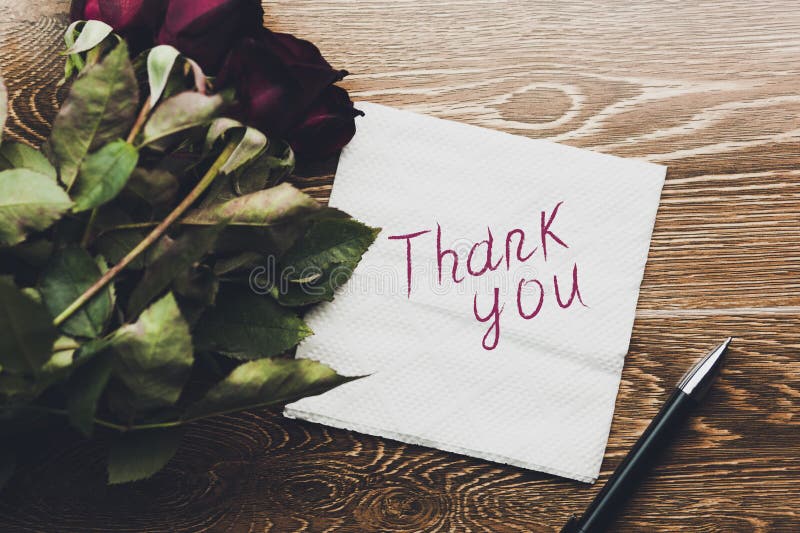 Thank you and roses stock image. Image of beautiful - 138102811