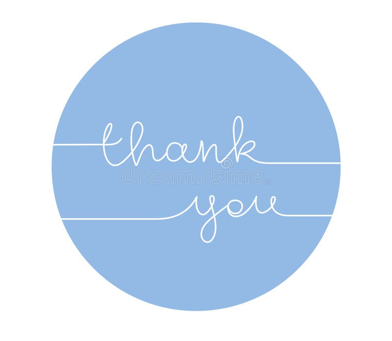 Thank you round sticker stock vector. Illustration of drawing - 240957980