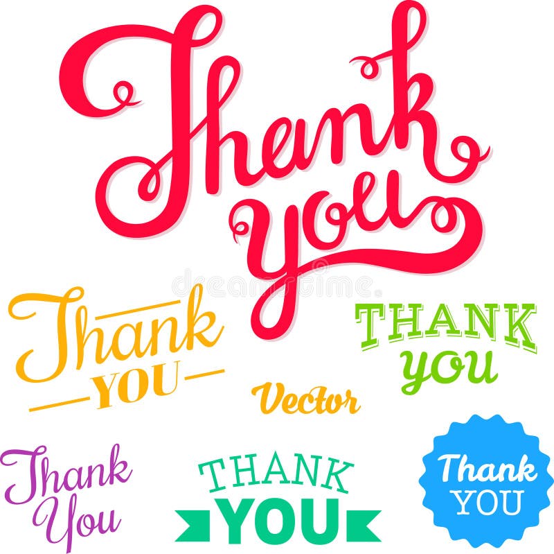 Thank you set stock vector. Illustration of icon, stamp - 53522170