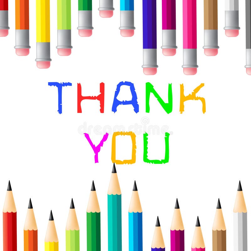 Thank You Shows Many Thanks and Grateful Stock Illustration ...