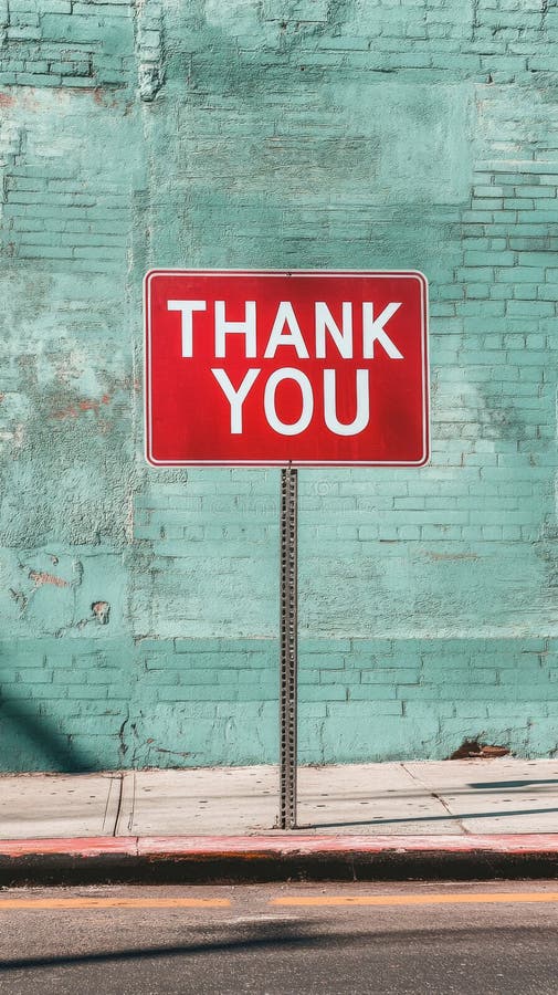 Thank You Sign on a Colorful Wall Background Stock Illustration ...