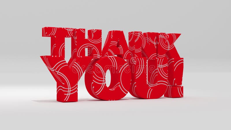 Thank You Sign 3d Rendering Stock Illustration - Illustration of design ...