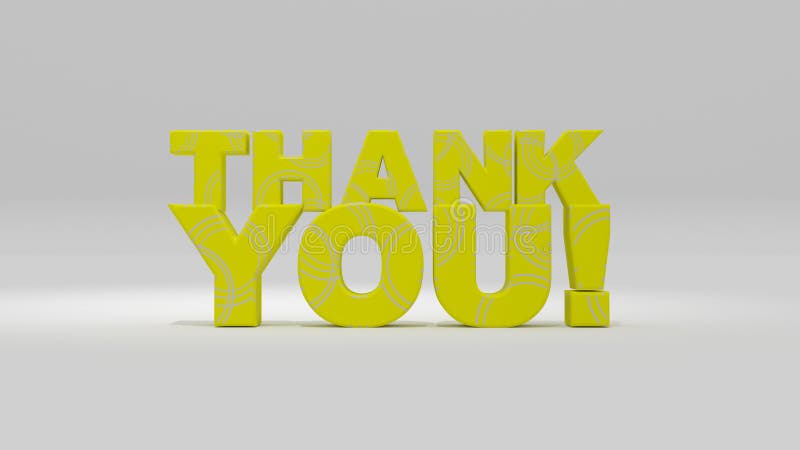 Thank You Sign 3d Rendering Stock Illustration - Illustration of ...