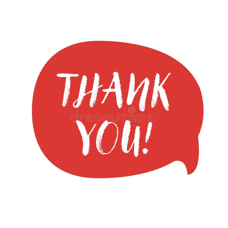 Thank You Sign in Red Speech Bubble Stock Vector - Illustration of ...