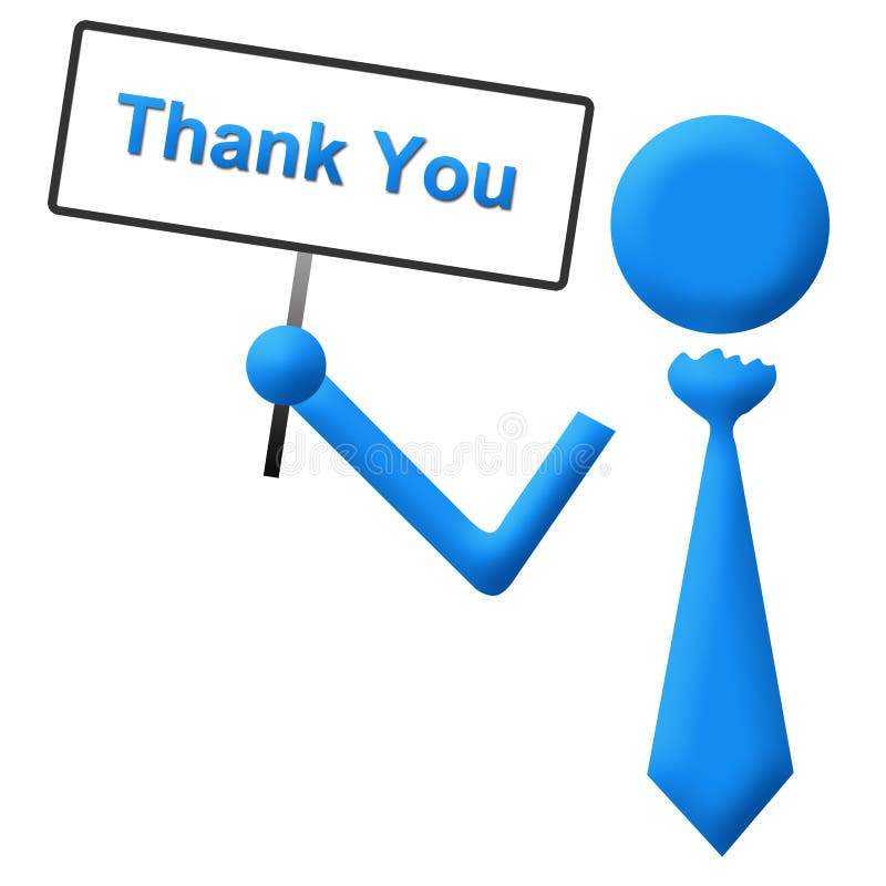 Thank You Signboard Blue stock illustration. Illustration of signboard ...