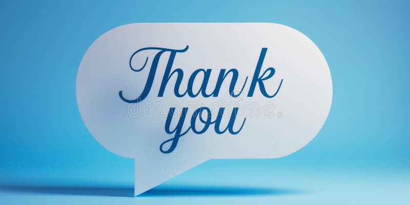 Thank You Speech Bubble Bright Blue Background Stock Photos - Free ...