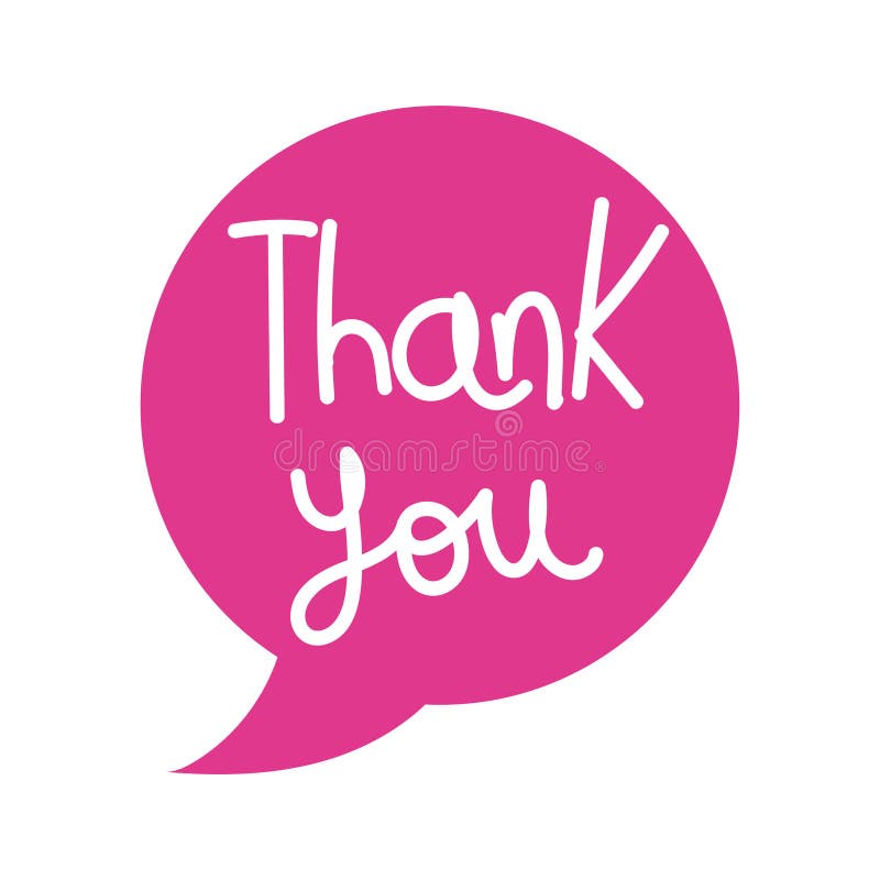 Thank You Speech Bubble Comic Talk Isolated Icon Design Stock Vector ...