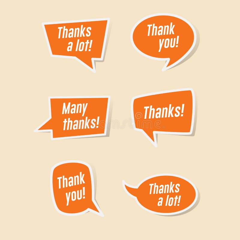 Thank You Speech Bubbles stock illustration. Illustration of deal ...