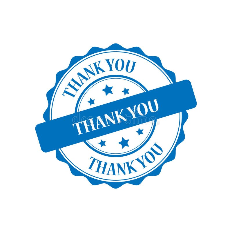 Thank You Stamp Illustration Stock Vector - Illustration of icon, blue ...