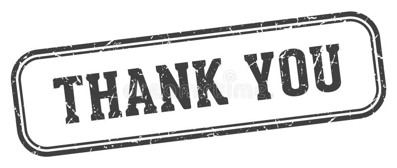 Thank You Stamp. Thank You Rectangular Stamp on White Background Stock ...