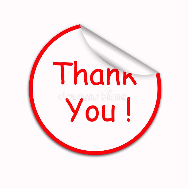 Thank you sticker stock illustration. Illustration of abstract - 7281289