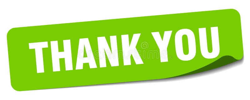 Thank You Sticker. Thank You Label Stock Vector - Illustration of ...