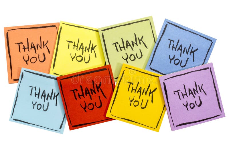 Thank You Sticky Note Abstract Stock Photo - Image of note, isolated ...