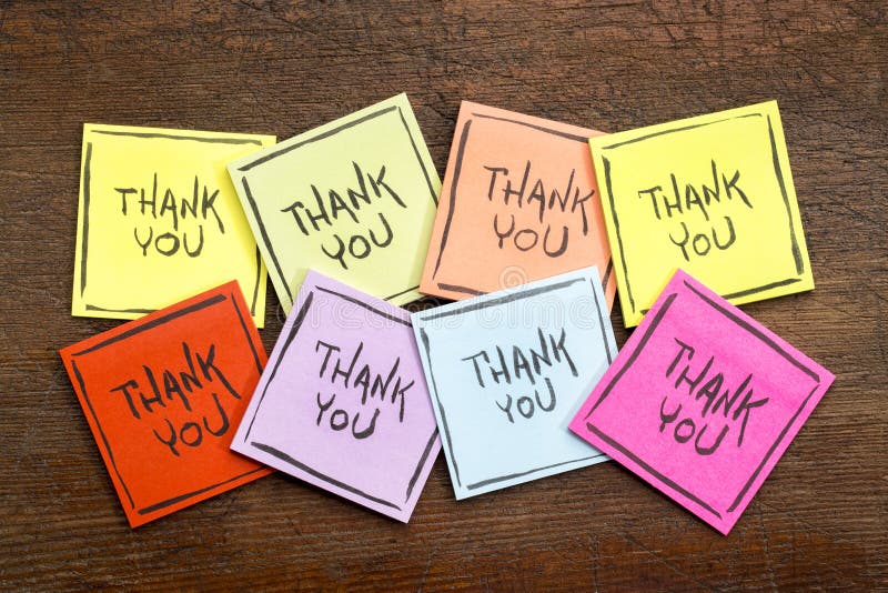 Thank You Sticky Note Abstract Stock Photo - Image of gratitude, banner ...