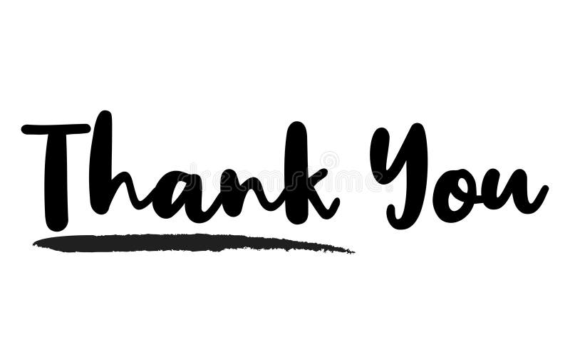 Thank You Stylish Typography Text Lettering Phrase Vector Design Stock ...