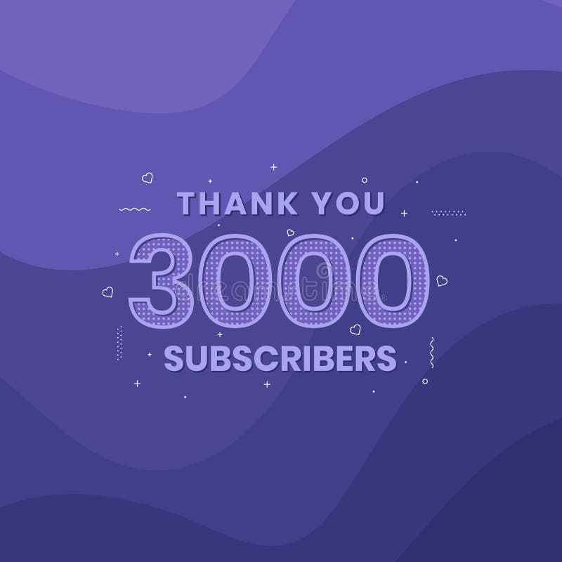 Thank You 3K or 3000 Subscribers. Vector Illustration with Silver Shiny ...