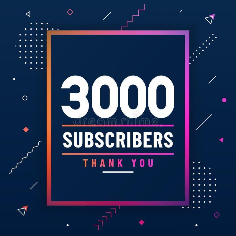 Thank You 3000 Subscribers, 3K Subscribers Celebration Modern Colorful ...